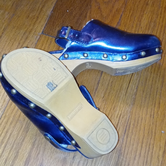 Lands' End | Shoes | Vintage Lands End Shiny Purple Clogs With Fur ...